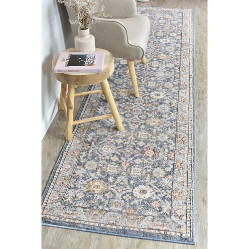 RugDestination Dark Blue Arsalan Power-Loomed Runner | Temple & Webster