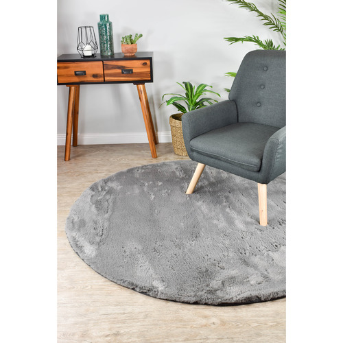 Grey Forster Round Shag Rug | Temple & Webster