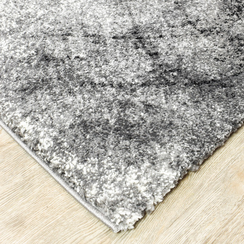 RugDestination Grey & Turquoise Millard Power-Loomed Rug | Temple & Webster