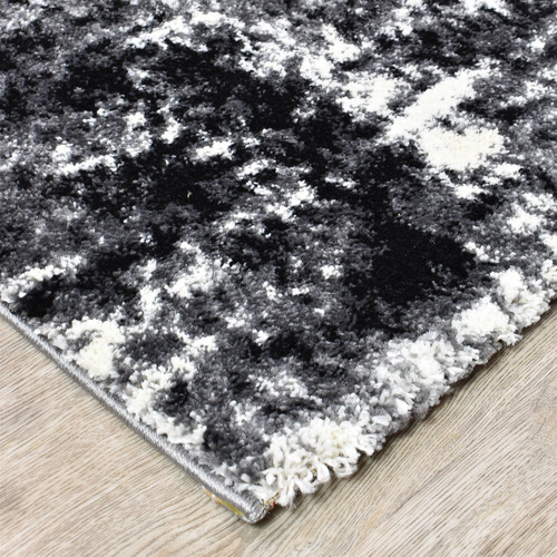 RugDestination White & Black Millard Power-Loomed Rug | Temple & Webster