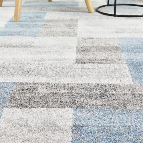 Harper Azure Contemporary Rug | Temple & Webster