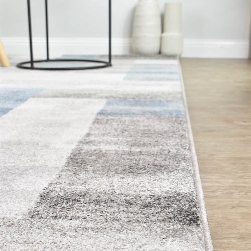 Harper Azure Contemporary Rug | Temple & Webster