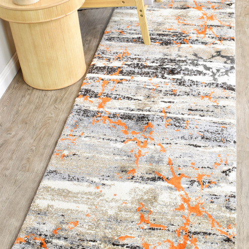 Orange Horby Contemporary Runner | Temple & Webster