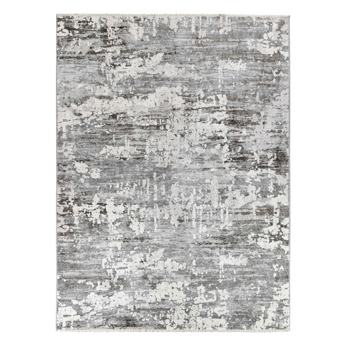 Grey & Cream Syrio Power-Loomed Area Rug | Temple & Webster