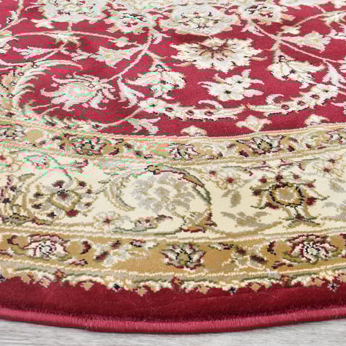 RugDestination Red Eris Power-Loomed Round Rug | Temple & Webster