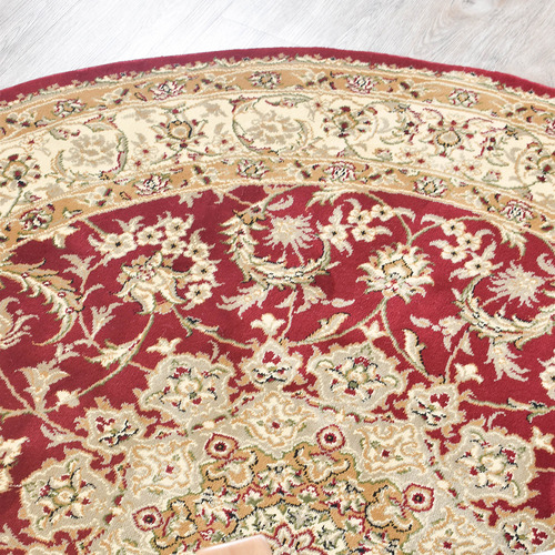 RugDestination Red Eris Power-Loomed Round Rug | Temple & Webster