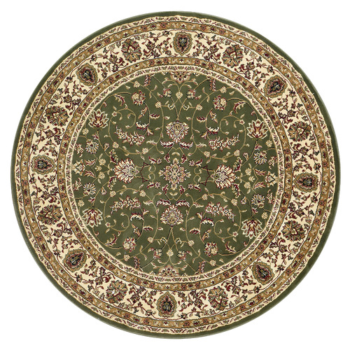 RugDestination Green Eris Power-Loomed Round Rug | Temple & Webster