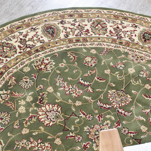 RugDestination Green Eris Power-Loomed Round Rug | Temple & Webster