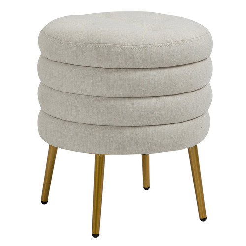 ShirleyLaneFurniture Torres Linen Storage Ottoman | Temple & Webster