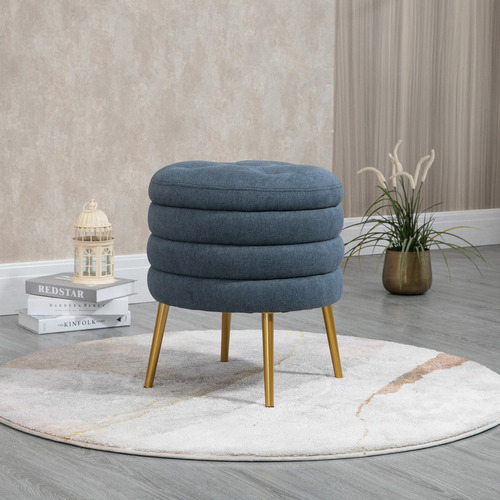 ShirleyLaneFurniture Torres Linen Storage Ottoman | Temple & Webster