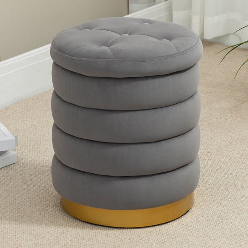 ShirleyLaneFurniture Dahlia Velvet Storage Ottoman | Temple & Webster