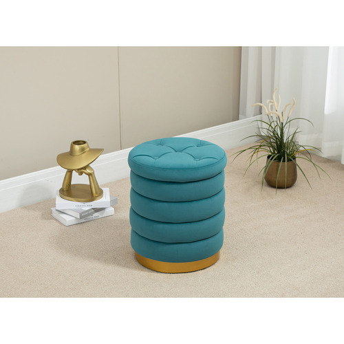 ShirleyLaneFurniture Dahlia Velvet Storage Ottoman | Temple & Webster