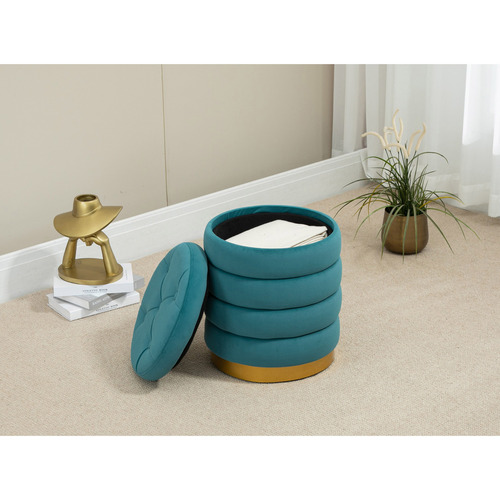 ShirleyLaneFurniture Dahlia Velvet Storage Ottoman | Temple & Webster