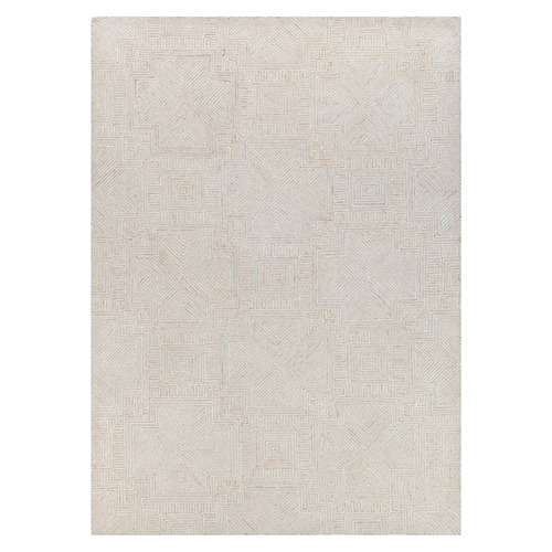 SanctuaryRugs Beige Posy Labyrinth Wool & Cotton Rug | Temple & Webster