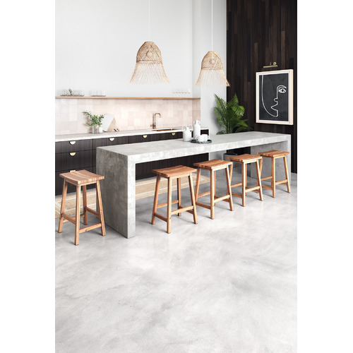 Kayla Bay by Temple & Webster 66cm Flores Acacia Wood Saddle Counter Stool