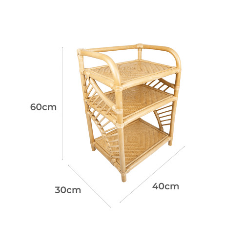 Kayla Bay by Temple & Webster Rara Natural Rattan Bedside Table