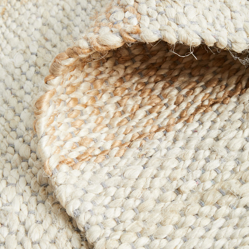 Kayla Bay by Temple & Webster Natural & White Zoticus Hand-Braided Jute ...