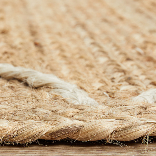 Kayla Bay by Temple & Webster Natural & White Geometric Hand-Braided ...