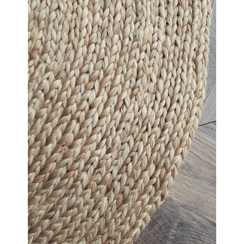 Brown Hanson Hand-Knotted Jute Round Rug | Temple & Webster