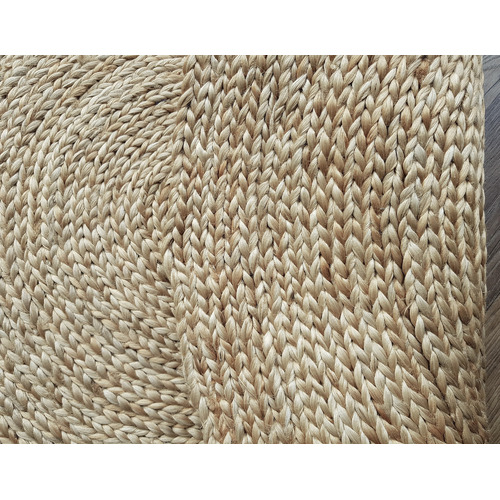 Brown Hanson Hand-Knotted Jute Round Rug | Temple & Webster