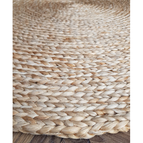 Brown Hanson Hand-Knotted Jute Round Rug | Temple & Webster