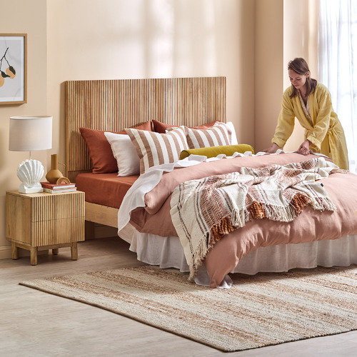 Kayla Bay by Temple & Webster Natural & White Zoticus Hand-Braided Jute Rug