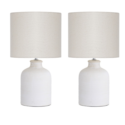Kayla Bay by Temple & Webster 47cm Grace Ceramic Table Lamps