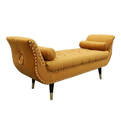 PalmgroveLane Nizar Velvet Ottoman Bench | Temple & Webster