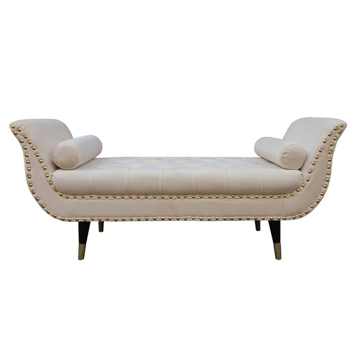 PalmgroveLane Nizar Velvet Ottoman Bench | Temple & Webster