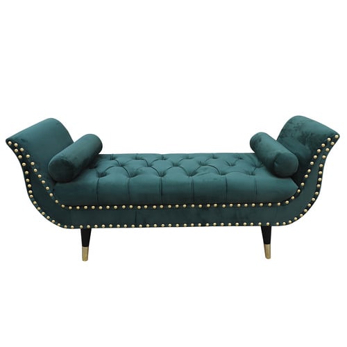 PalmgroveLane Nizar Velvet Ottoman Bench | Temple & Webster