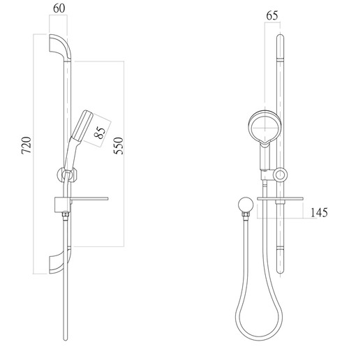 Ivy Round Rail Shower | Temple & Webster