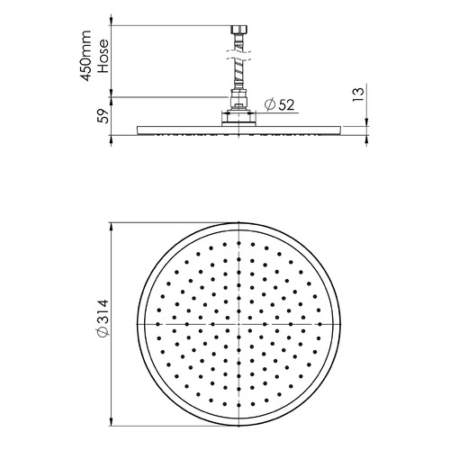 Vivid Round Flush Mount Ceiling Shower Temple And Webster