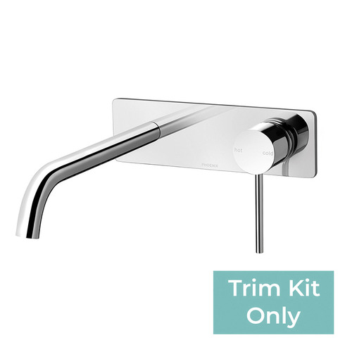 Vivid Slimline Brass Bath/Basin Wall Mixer Set Trim Kit | Temple & Webster