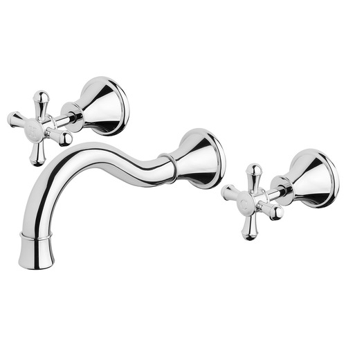 Nostalgia 180mm Chrome Shepherds Crook Bath/Basin Wall Tap Set | Temple ...