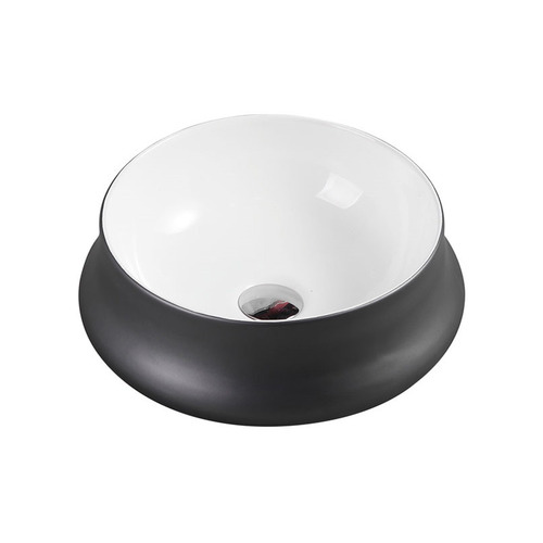 Nueva 400mm Gunmetal Round Counter Top Ceramic Basin | Temple & Webster