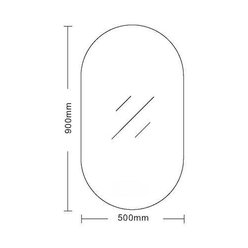 Nueva Bathware Ozias 500mm Oval LED Bathroom Mirror | Temple & Webster