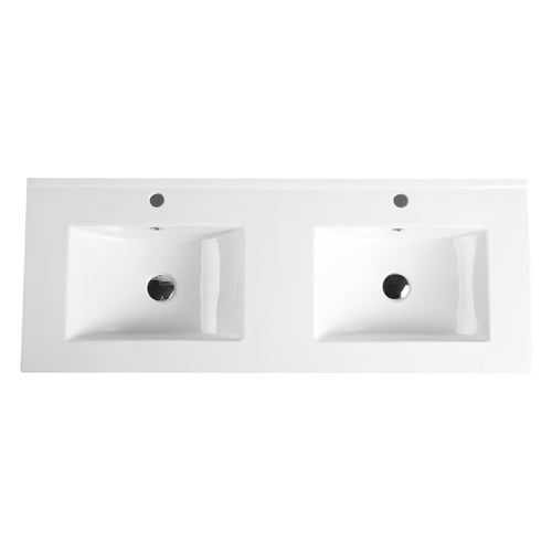 Palila 1500mm Matte White Wall Hung Double Vanity with Ceramic ...
