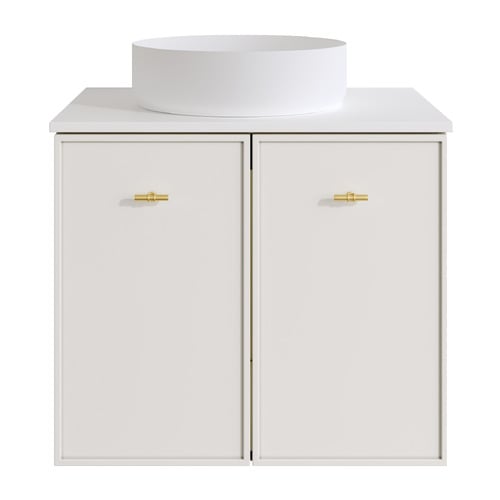 Wailani 600mm Matte White Wall Hung Single Vanity with Stone Countertop ...