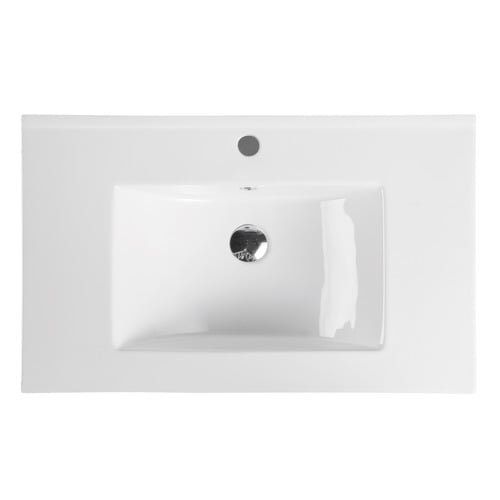 Nohoana 750mm Matte White Wall Hung Single Vanity with Ceramic ...