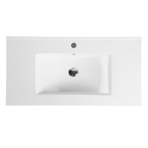 Palila 900mm Matte White Wall Hung Single Vanity with Ceramic ...