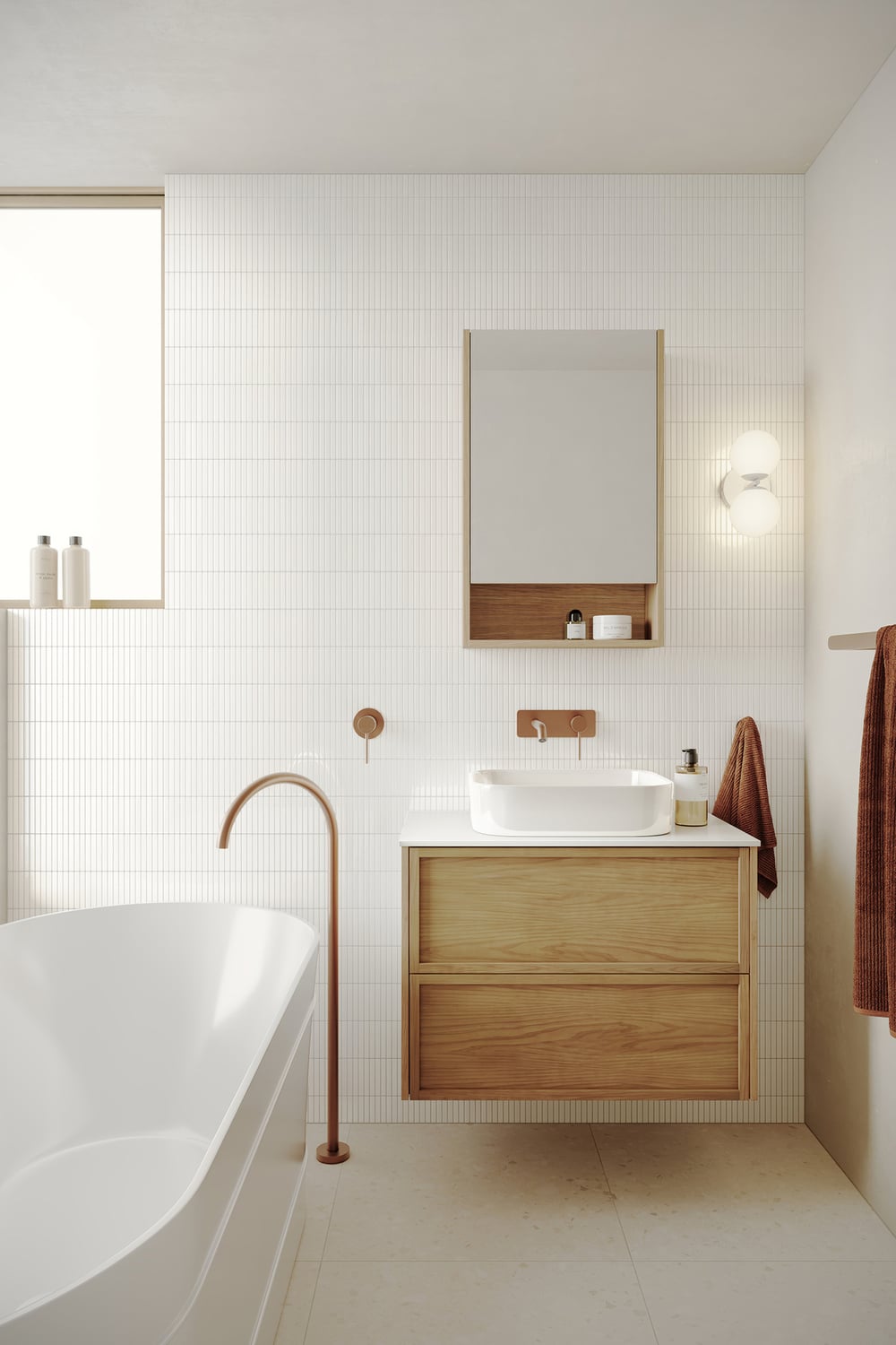 Salem Oval Acrylic Back to Wall Bath with Bronze Wall Mixer Set ...
