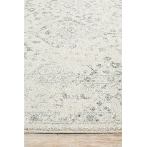 SandStoneSea Silver & Cream Vita Vintage-Style Rug | Temple & Webster