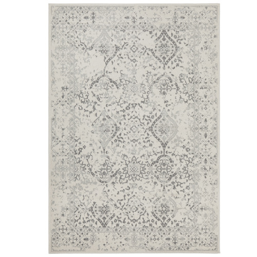SandStoneSea Silver & Cream Vita Vintage-Style Rug | Temple & Webster