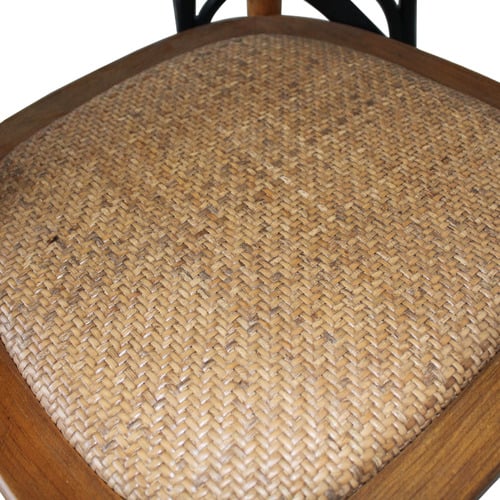 SandStoneSea Natural Zola Cross Back Rattan Dining Chairs | Temple ...