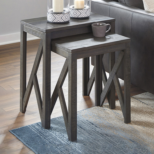 SandStoneSea 2 Piece Raedale Acacia Wood Nesting Side Tables Set ...