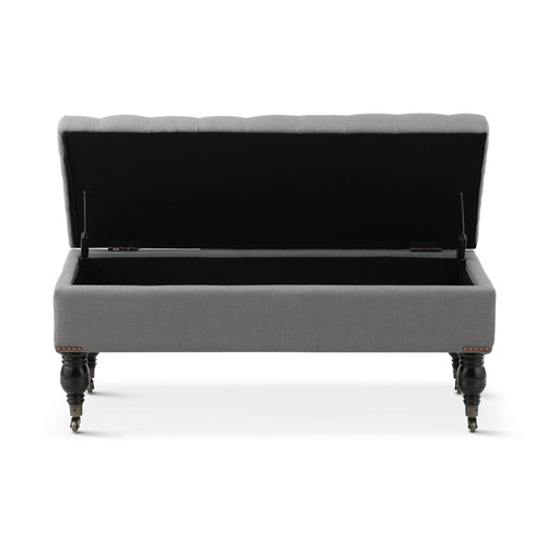 SandStoneSea Grey Ruby Storage Dressing Bench | Temple & Webster