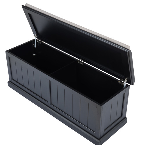 SandStoneSea Hamptons Cushioned Storage Bench | Temple & Webster