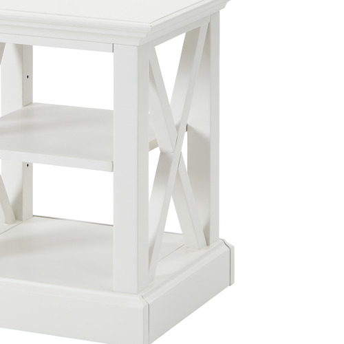 SandStoneSea White Hamptons Side Table | Temple & Webster