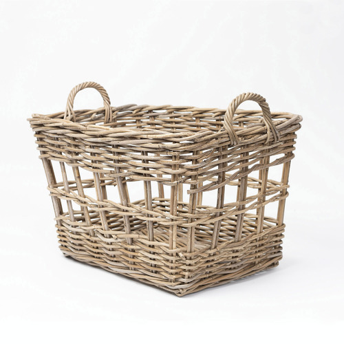SandStoneSea Montpelier Open Weave Rattan Basket | Temple & Webster