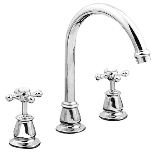 Bianka 3 Piece Noosa Brass Spout & Mixer Set | Temple & Webster